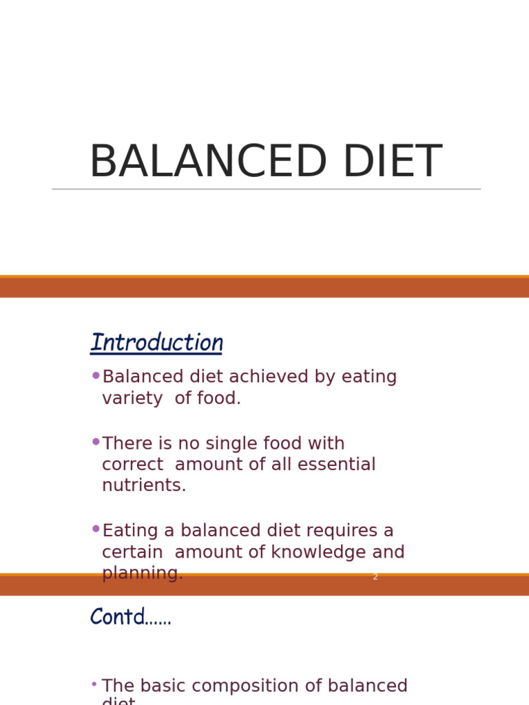 Balanced Diet Ppt | PDF | Foods | Healthy Diet