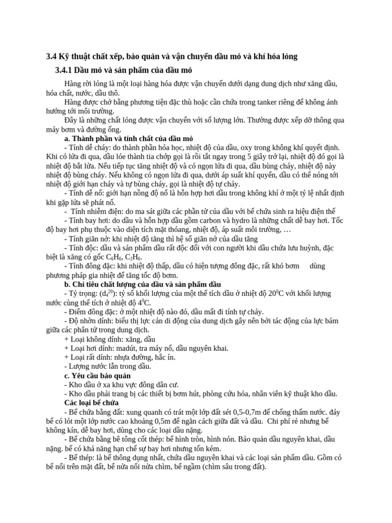 c3.4 Dầu Mỏ - Khí Hóa Lỏng | PDF