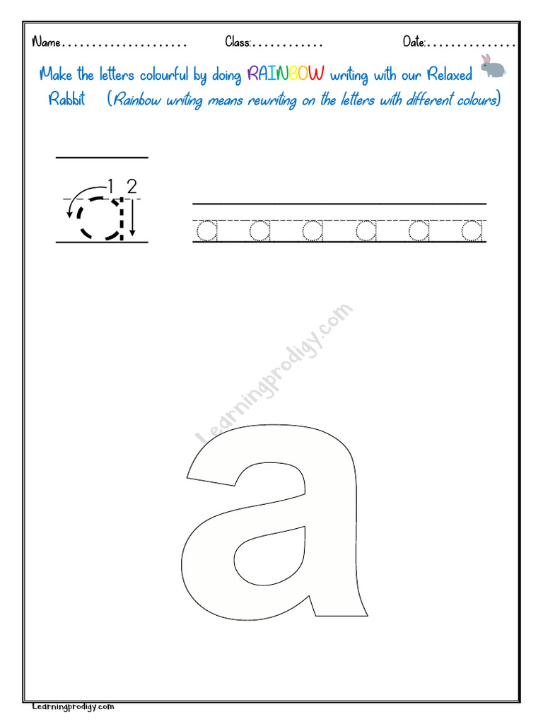 Rainbow Writing for Kids | PDF