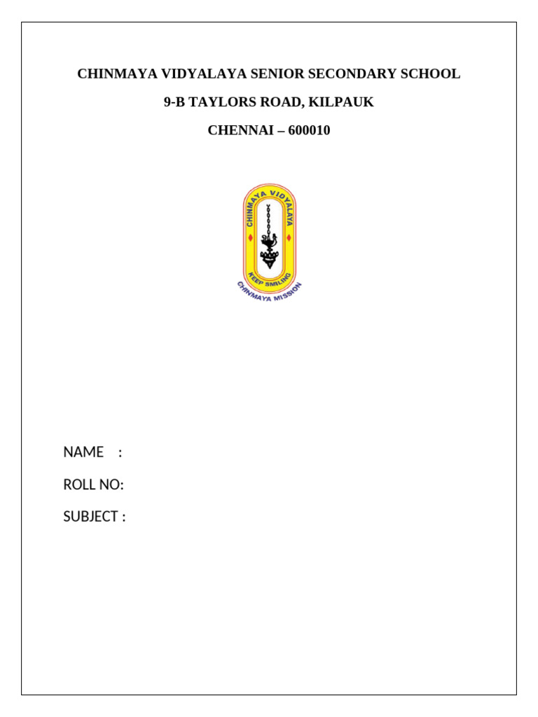 Project Cover Page Template | PDF