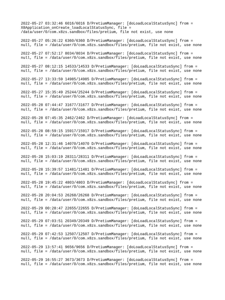 com.x8zs.sandbox.log | PDF