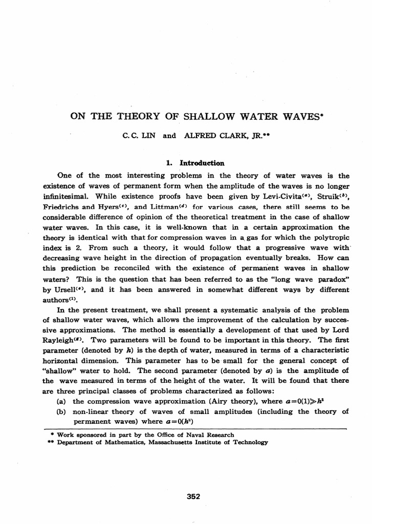 Shallow Water Wave Theory Explained | PDF | Waves | Equations