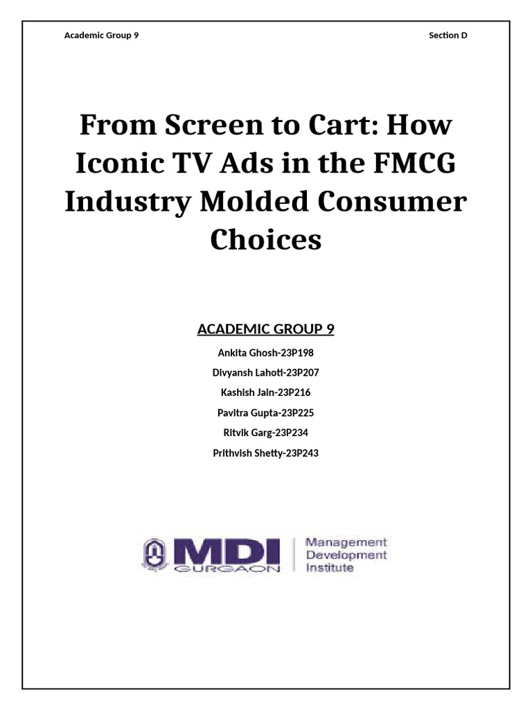 From Screen To Cart - How Iconic TV Ads in The FMCG Industry Molded ...