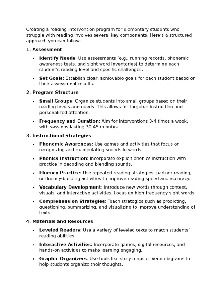 Reading Intervention | PDF | Phonics | Reading Comprehension