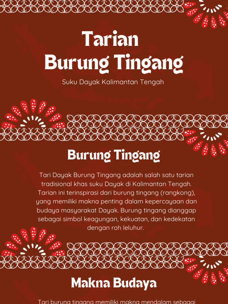 Tari Burung Tingang: Simbol Budaya Dayak | PDF