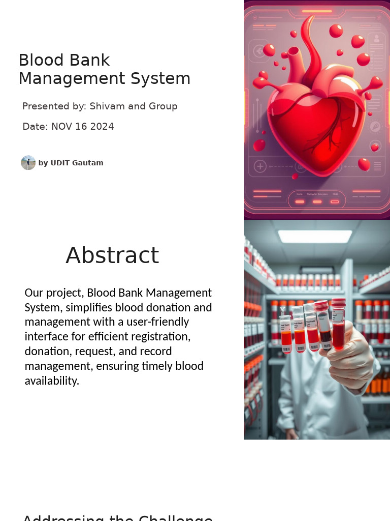 Presentation On Blood-Bank-Management-System | PDF