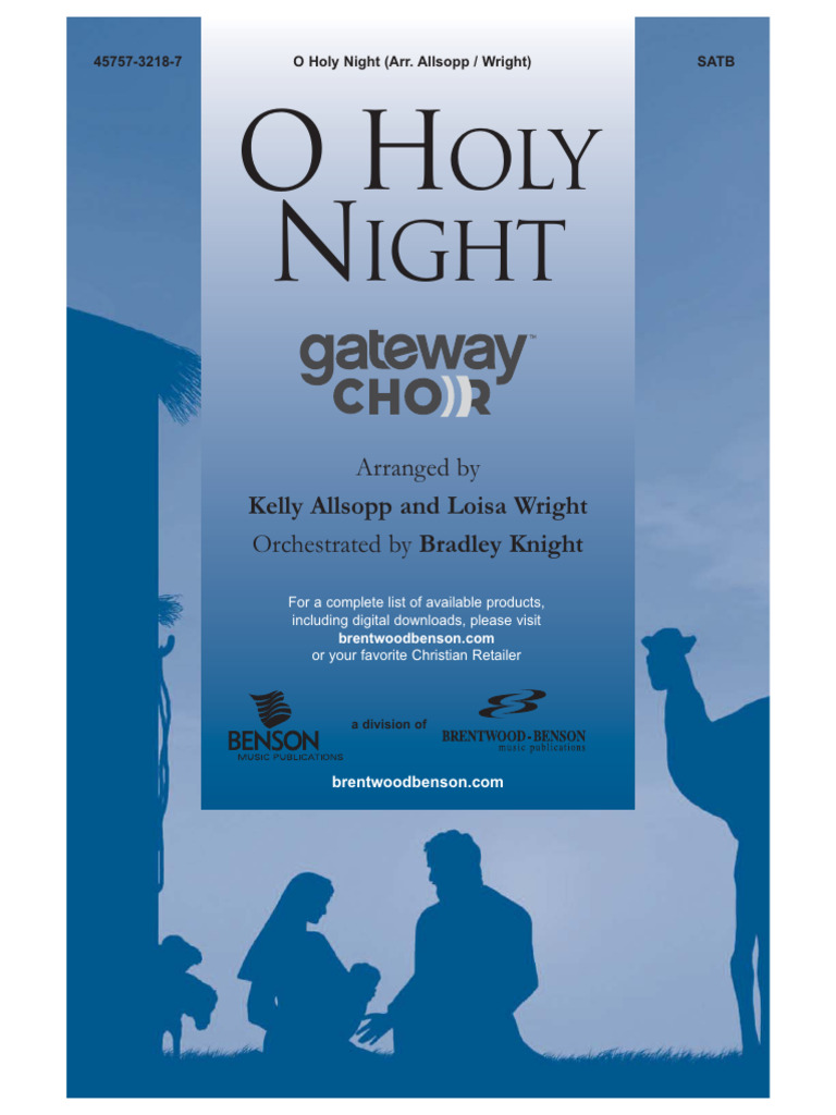 O Holy Night - Arrangement SATB | PDF