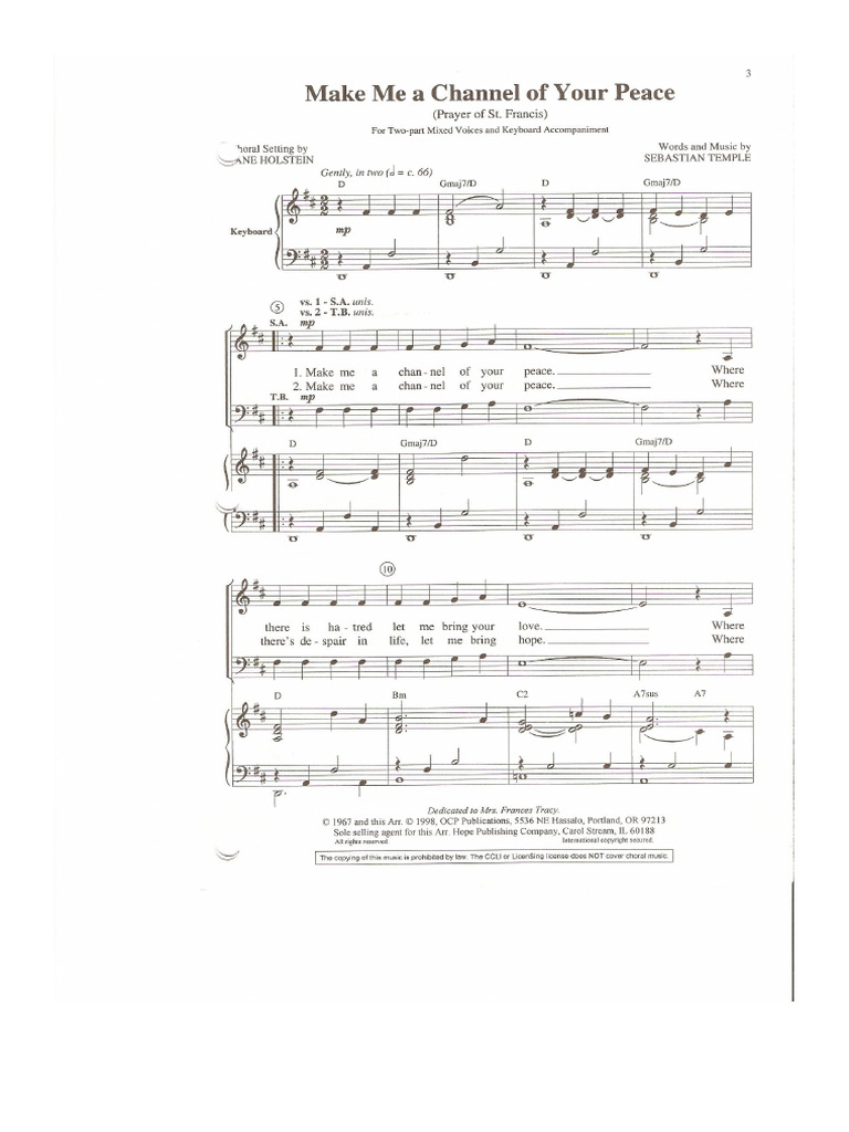 Make Me A Channel of Your Peace | PDF