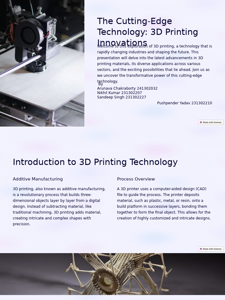 The Cutting Edge 3D Printing Innovations | PDF | 3 D Printing | Prosthesis