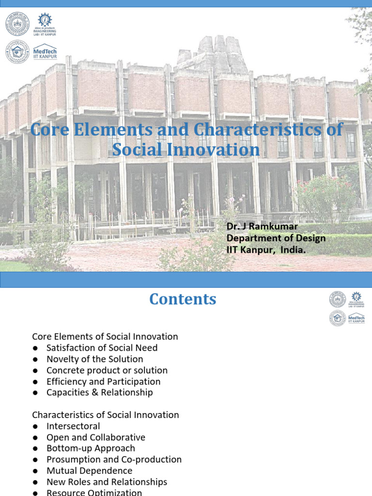Lecture 8, Core Elements and Characteristics of Social Innovation | PDF ...