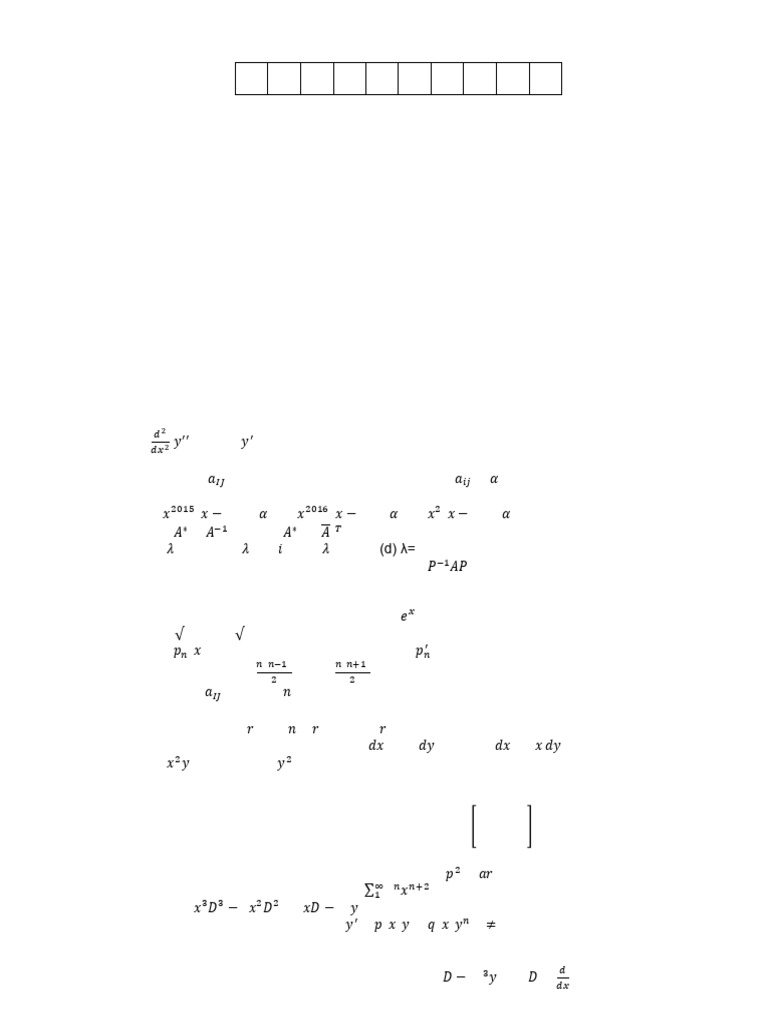 btech-1-sem-applied-mathematics-1-pam1a001-2018 | PDF | Eigenvalues And Eigenvectors | Equations