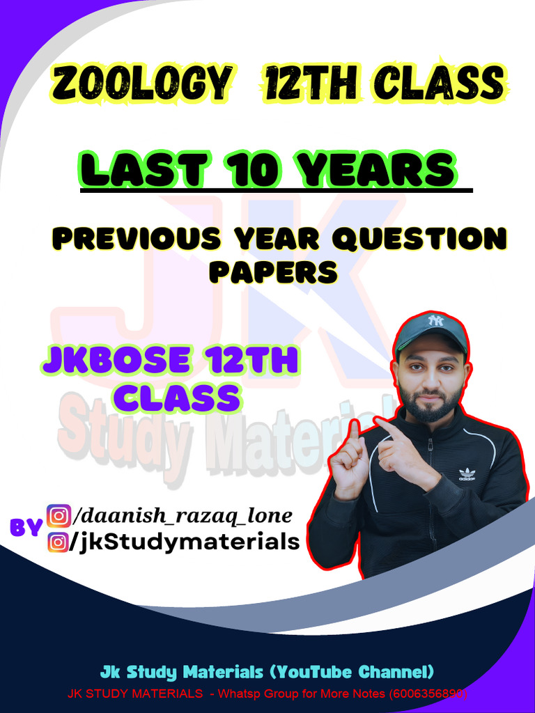 Zoology 12th Class Last 10 Year PYQS (1) | PDF