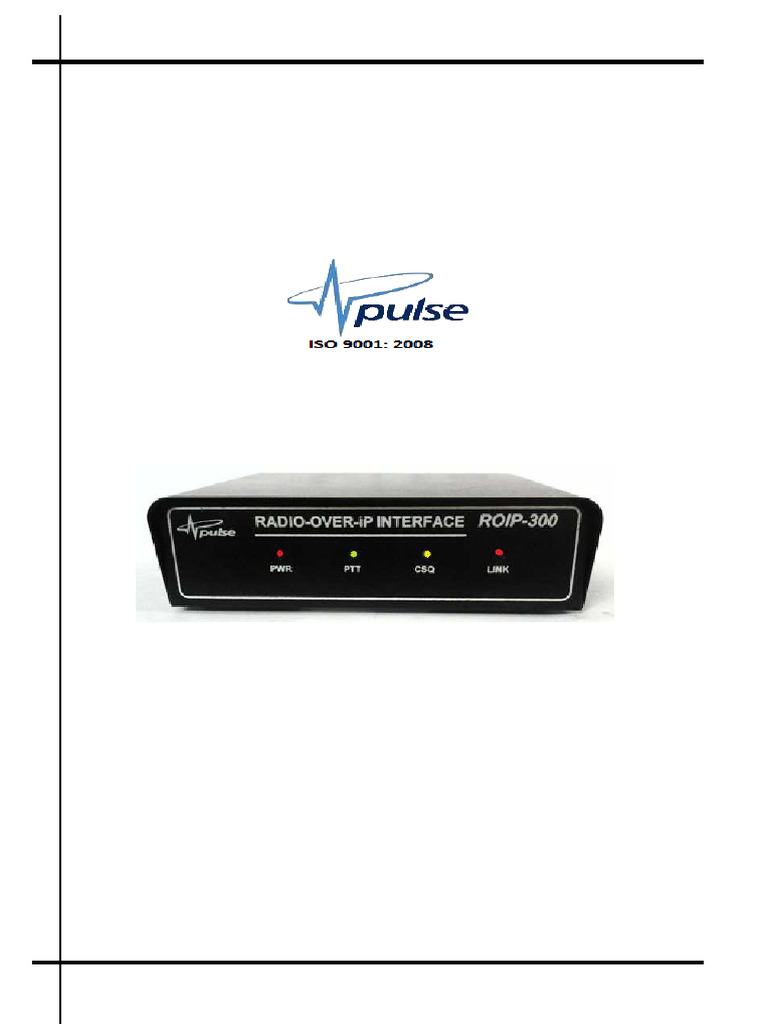 ROIP-300 Manual Version 2.2.13 | PDF | Ip Address | Computer Network