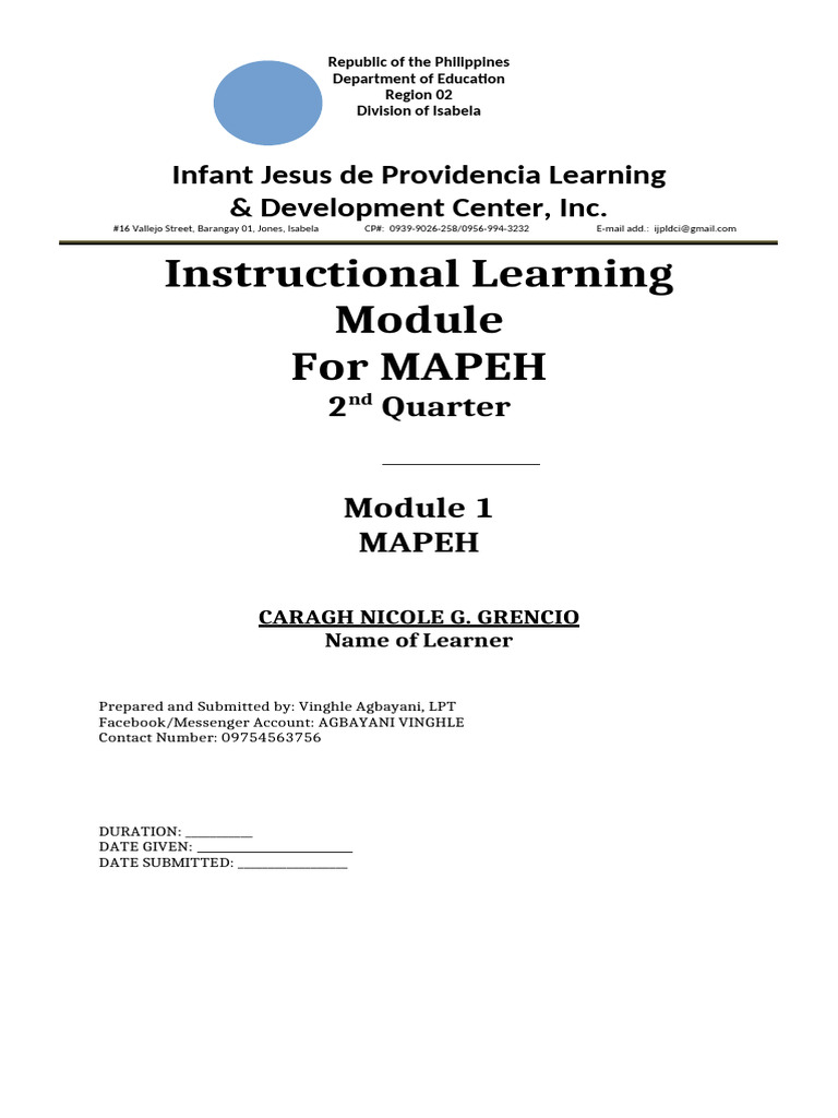 MODULE-SAMPLE TEMPLATE | PDF | Public Administration | Philippines