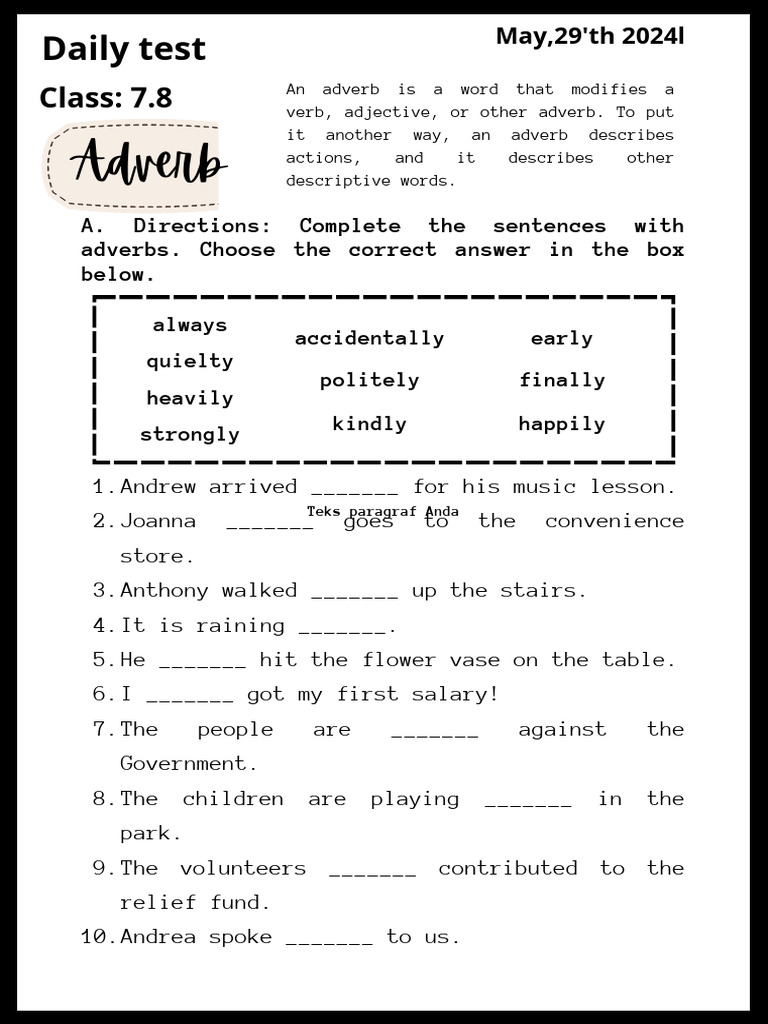 Daily test (1) | PDF