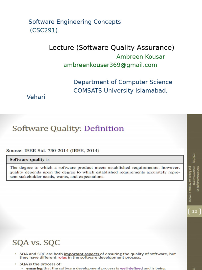 Software Quality | PDF