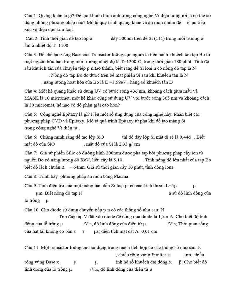 Cauhoi Ôn Tập - cs Cnvđt - nnt | PDF