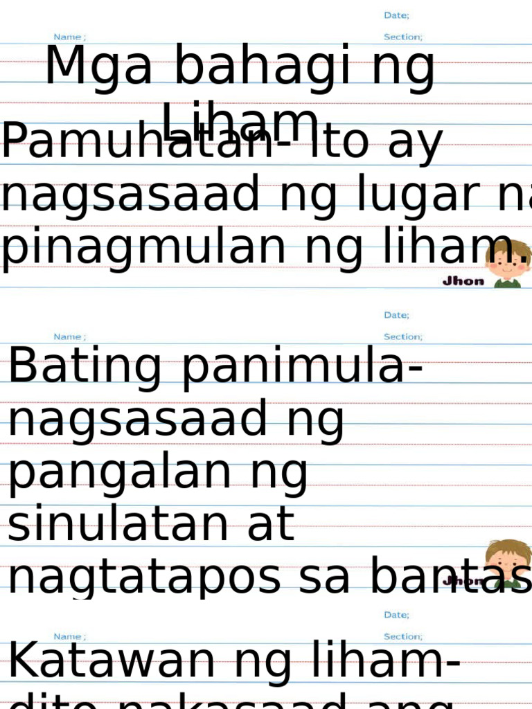 Mga Bahagi NG Liham | PDF