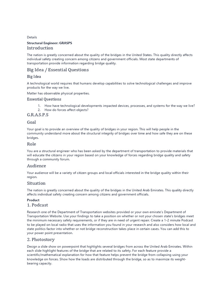 Unit 1 Grasps Task Physical Sciences Grade 10 | PDF | Science | Cognition