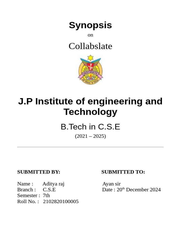 Synopsis Aditya | PDF