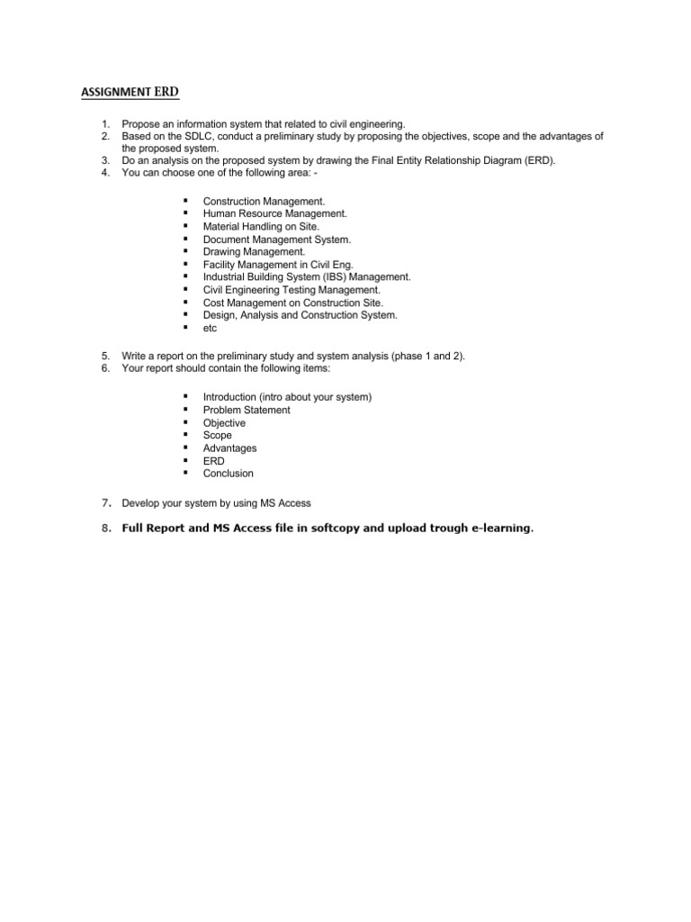 Erd Assignment Pdf