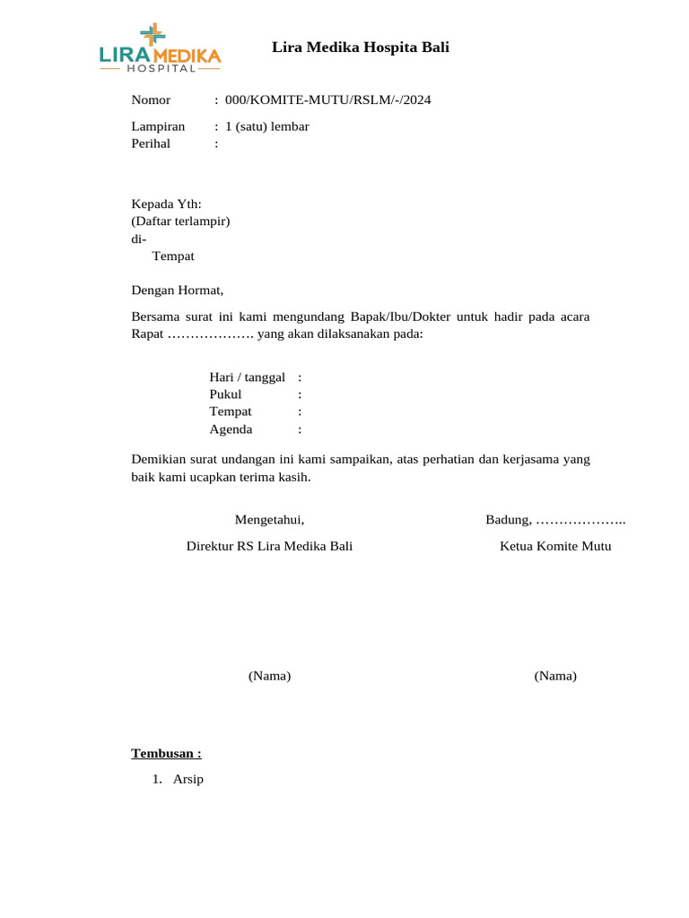 Undangan Rapat Meeting File | PDF