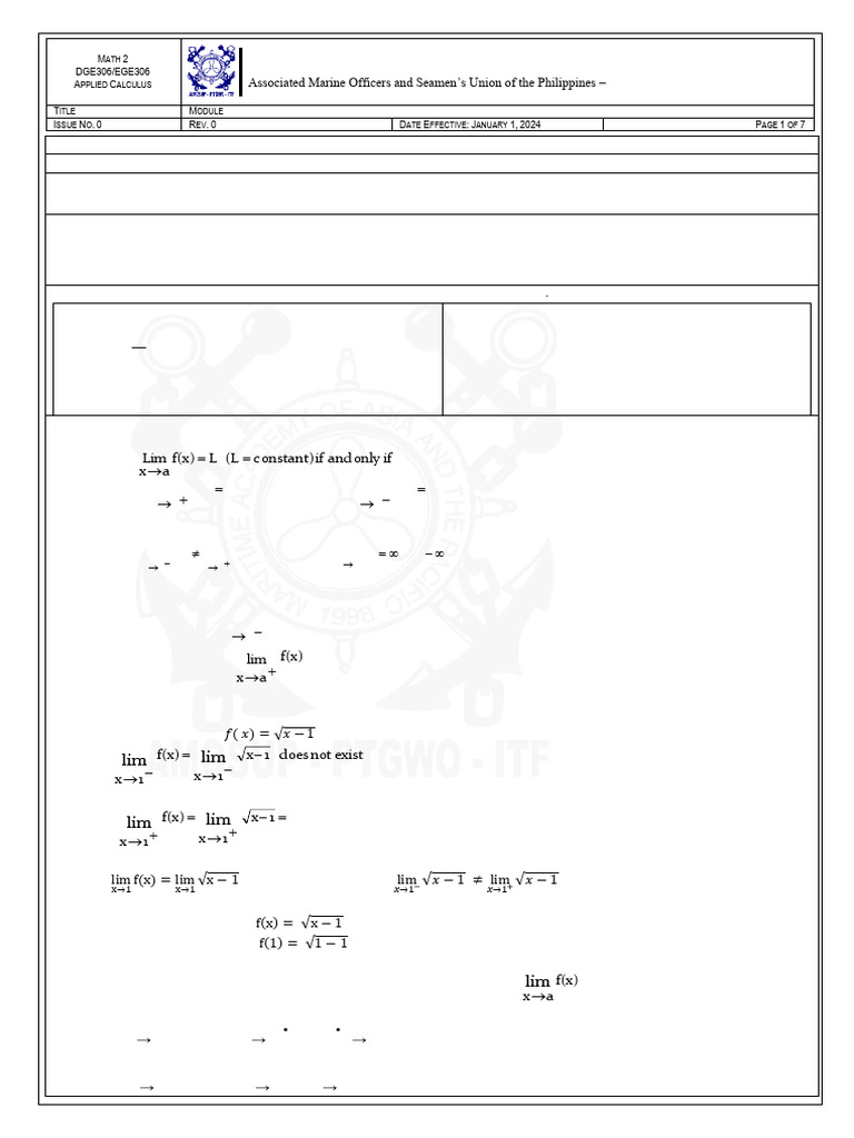 Copy of Mod 4-5 Limit,DerivativeAlg 2 | PDF | Derivative | Function ...
