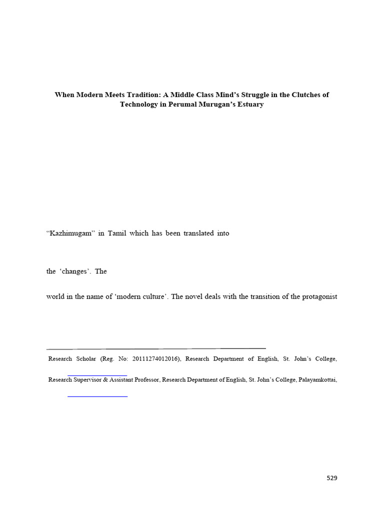 Tradition vs. Technology in Estuary | PDF