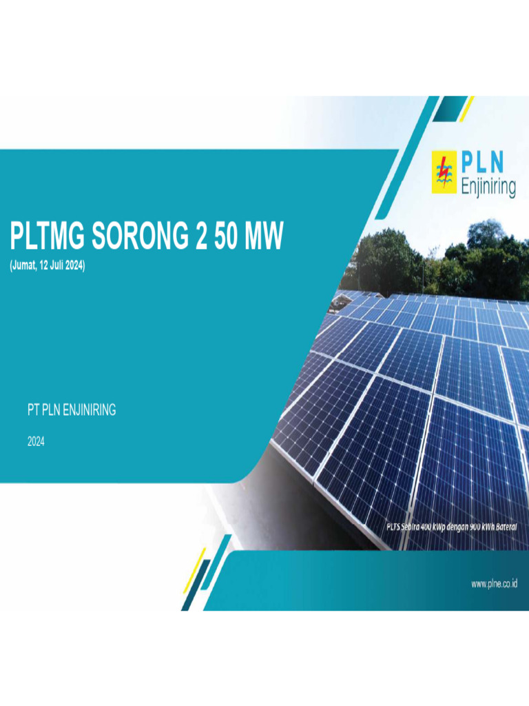 PLTMG Sorong 2: Rencana 50 MW | PDF