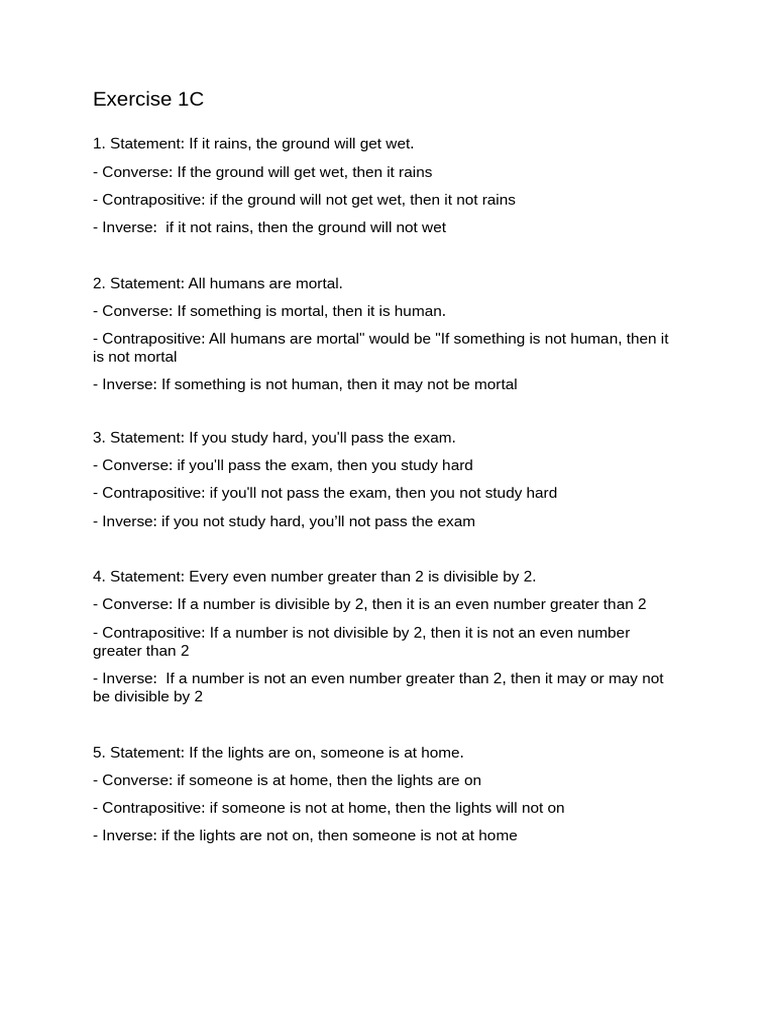 Exercise 1 Discrete | PDF | Logic | Metalogic