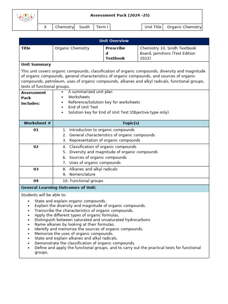 Grade X Organic Chemistry | PDF | Alkane | Alkene