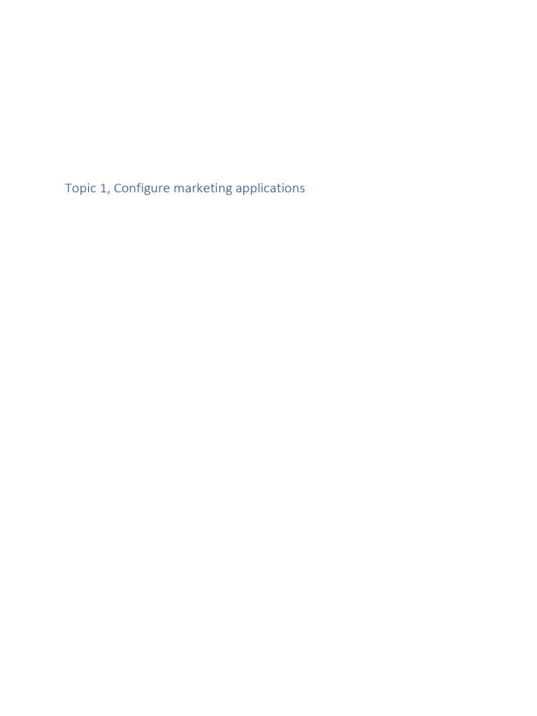 Dynamics 365 Marketing Configuration Guide | PDF | Linked In | Computing