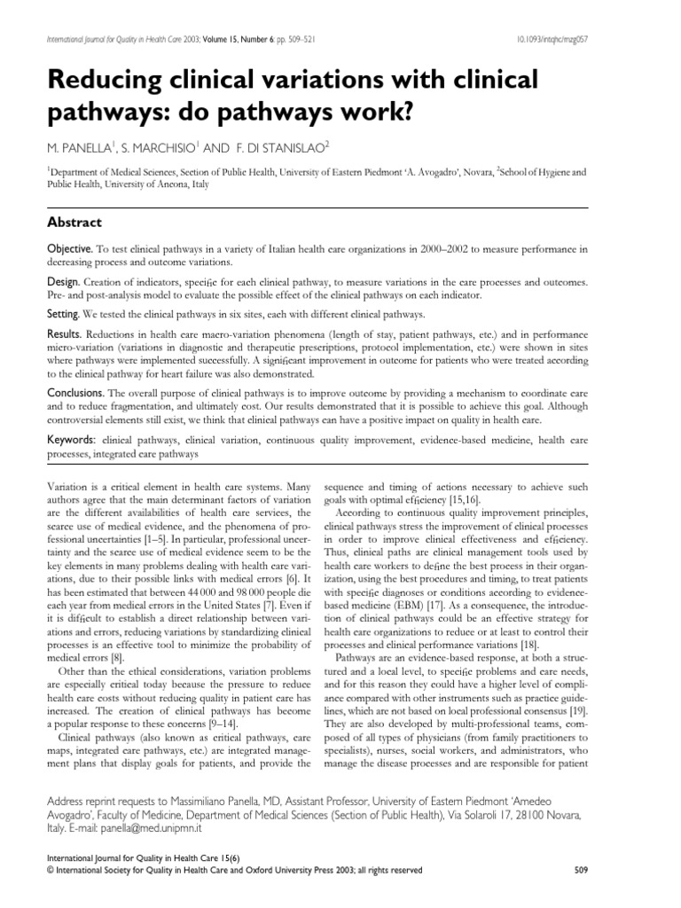 Panella 2003 | PDF | Evidence Based Medicine | Health Care