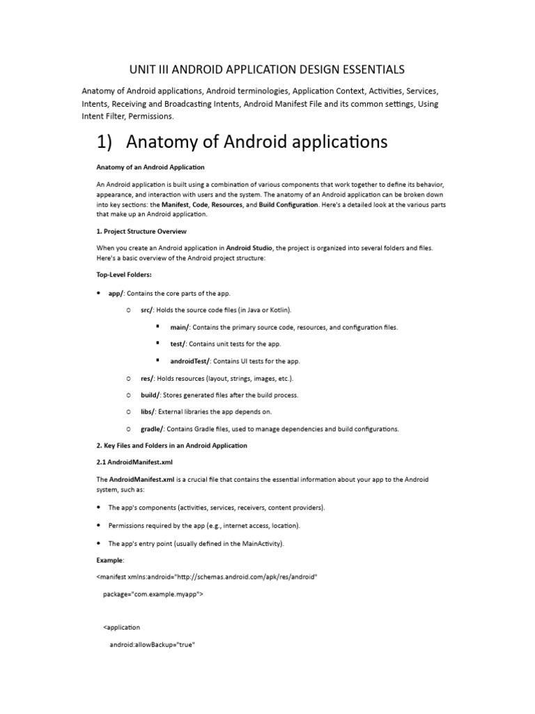 unit-3mobile application development | PDF | Android (Operating System) | Mobile App