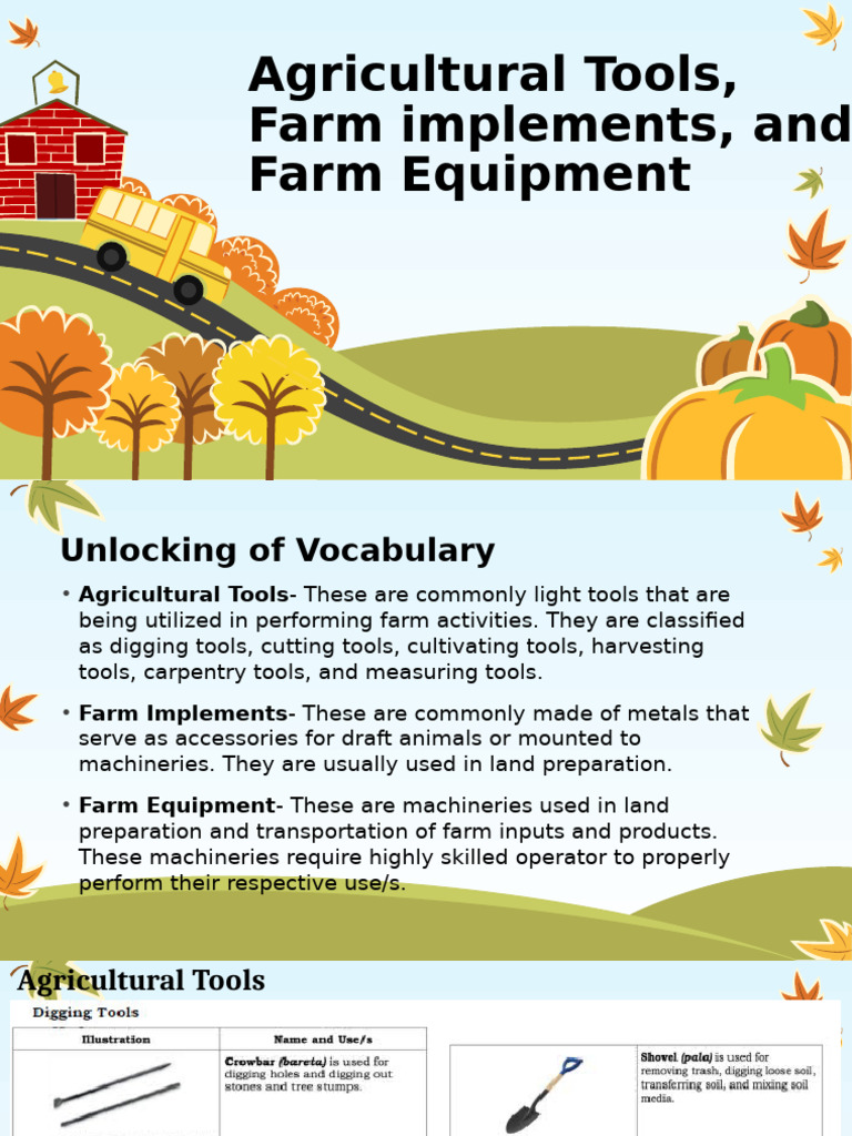 Agricultural Tools And Equipment Overview Pdf