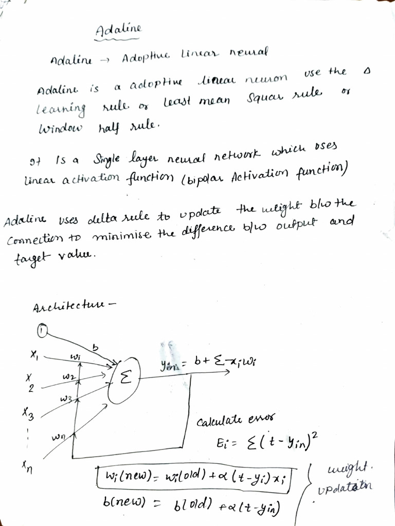 Adaline Network | PDF | Computational Neuroscience | Machine Learning