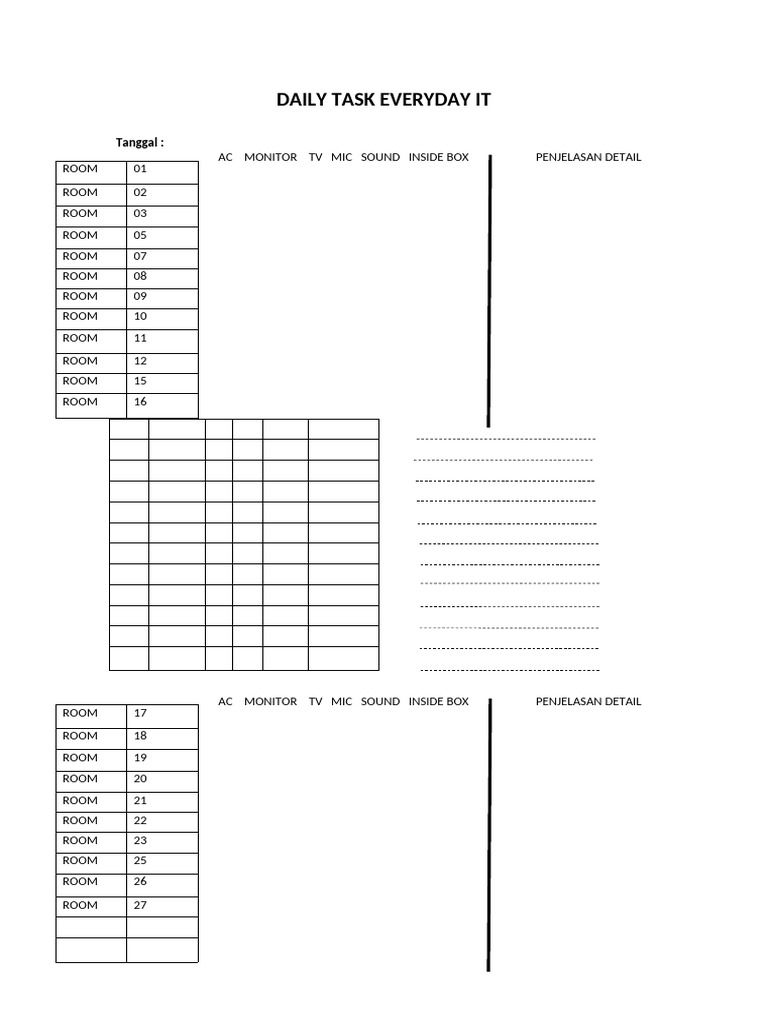 Daily Task Everyday It | PDF