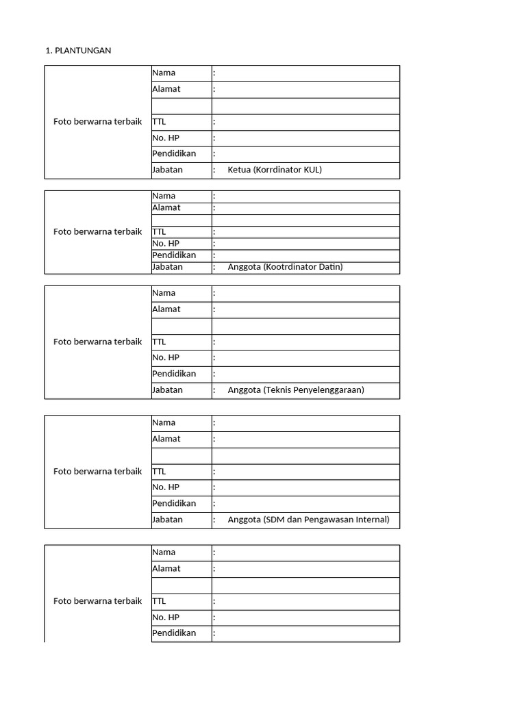 PPK Untuk Biodata Buku Infografik | PDF