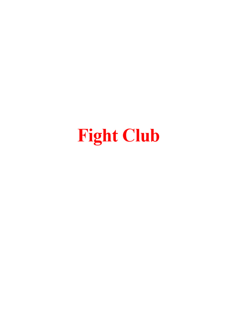 Fight club Abridged | PDF