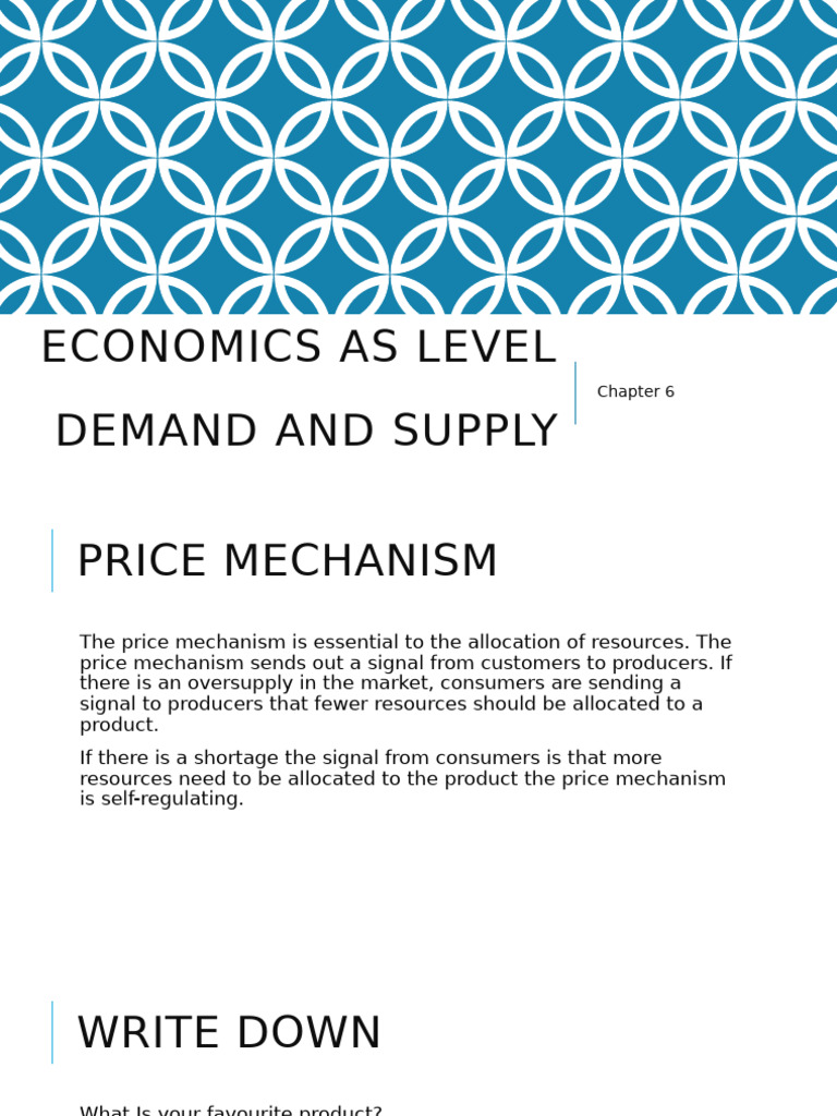 Economics As and A Level - Chapter 7 - Demand and Supply Curves | PDF | Demand | Supply (Economics)