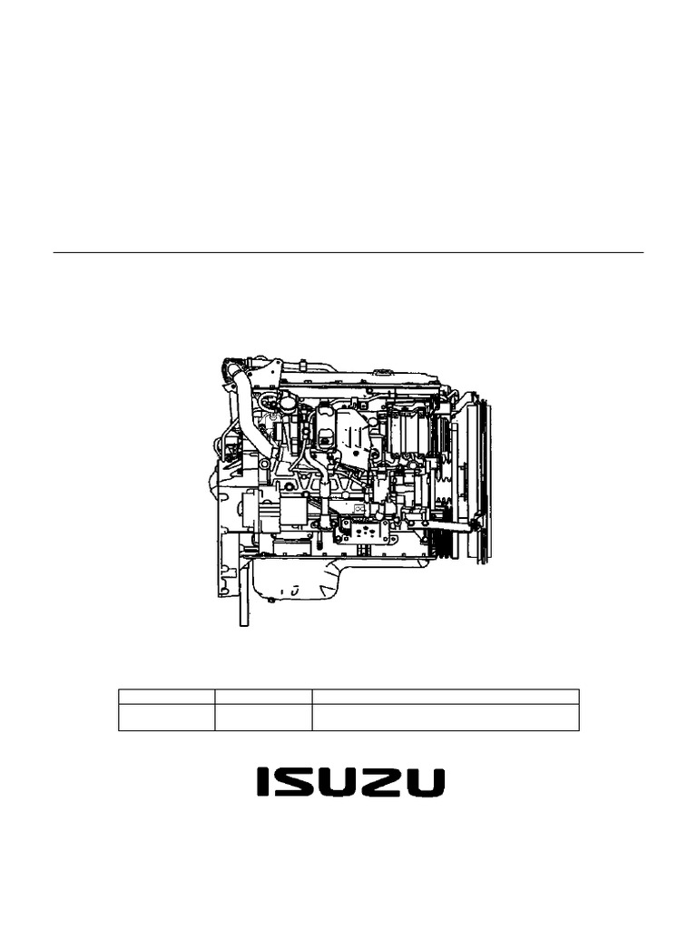Isuzu 4HK-1 Engine Service Manual - Compressed | PDF | Internal ...