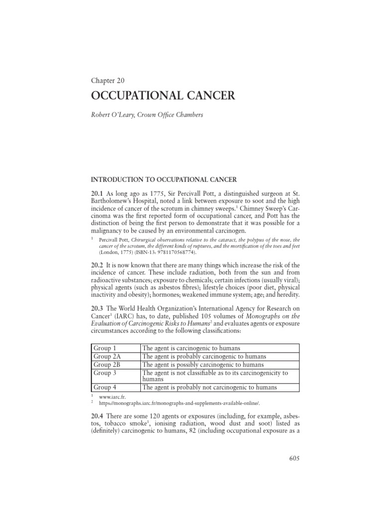 Understanding Occupational Cancer Risks | PDF | Negligence | Carcinogenesis
