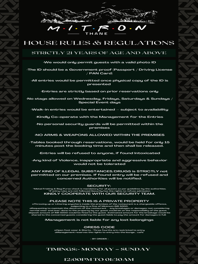 Mitron Thane - Rules & Regulations | PDF | Justice | Crime & Violence