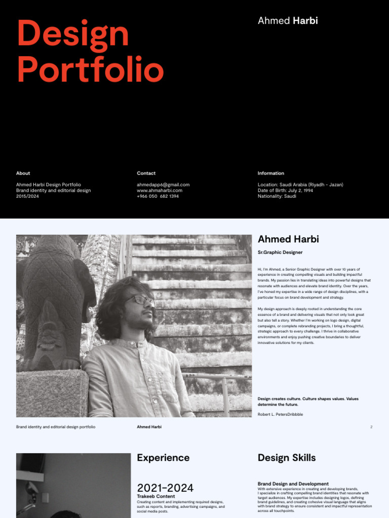 Ahmed Harbi's Design Portfolio Overview | PDF | Brand | Graphic Design