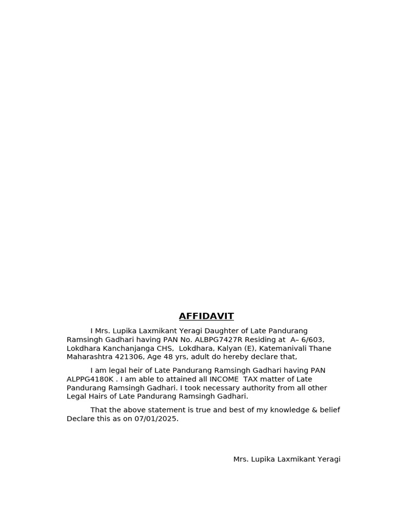 Affidavit e | PDF