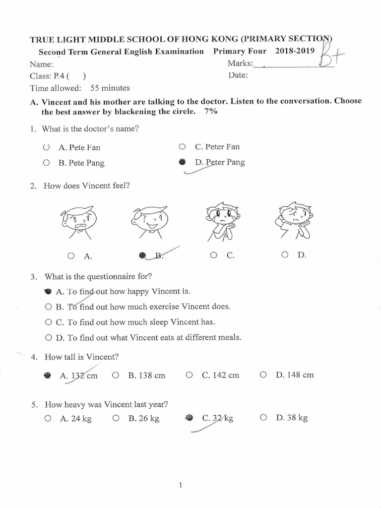 TL P4 ENGLISH Final (1819) 1 | PDF