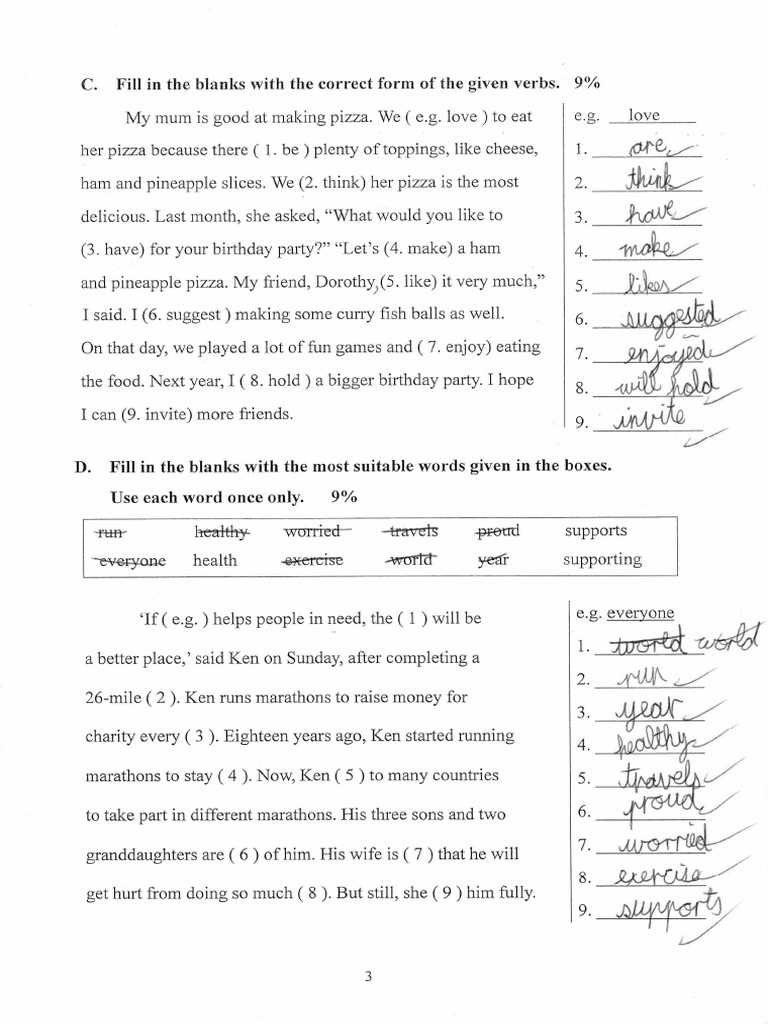 TL P4 ENGLISH Final (1819) 3 | PDF