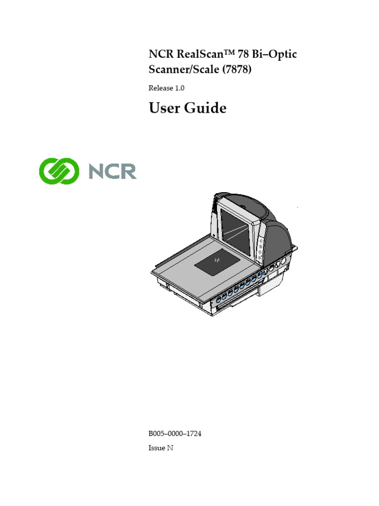 User Guide: NCR Realscan 78 Bi-Optic Scanner/Scale (7878) | PDF ...
