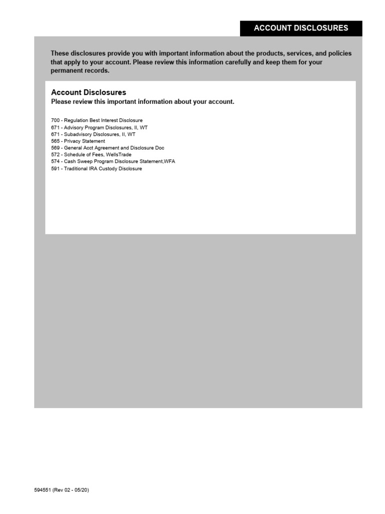 Essential Account Disclosures Overview | PDF | Margin (Finance ...