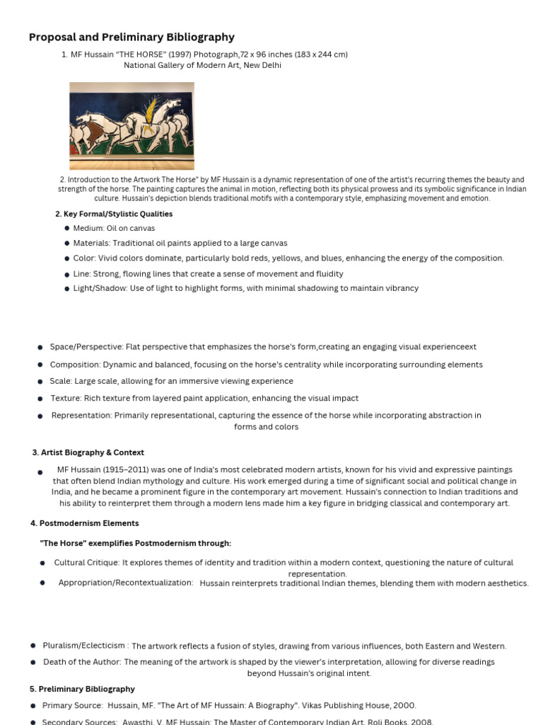 Proposal and Preliminary Bibliography | PDF | Composition (Visual Arts ...
